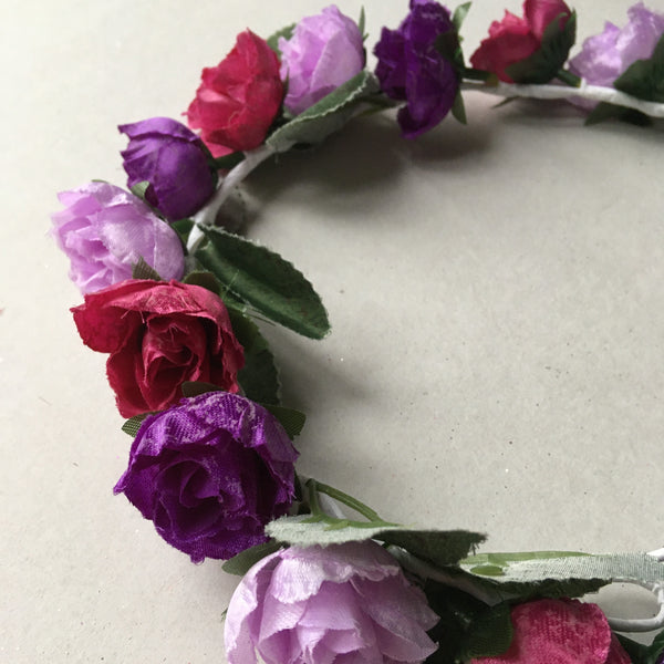 Flower garlands - small rose garland – Spotted Cow Creations